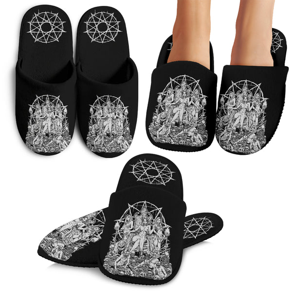 Skull Demon Flesh Gluttony Cozy House Slippers – blended extreme