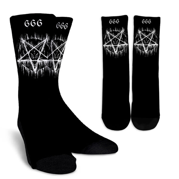 Satanic Pentagram Drip 666 Socks – blended extreme