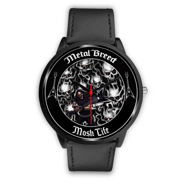 Mosh Life Black Leather Black Link White Leather Black Metal Mesh ...