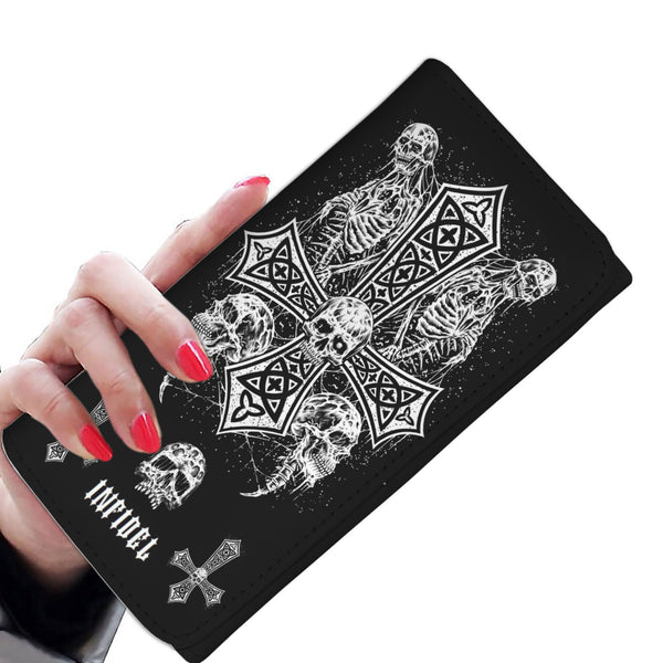 Skull Inverted Cross Women's Infidel Wallet – blended extreme