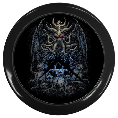 Skull Satanic Pentagram Demon Octopus Wall Clock (Black) Awesome Night ...
